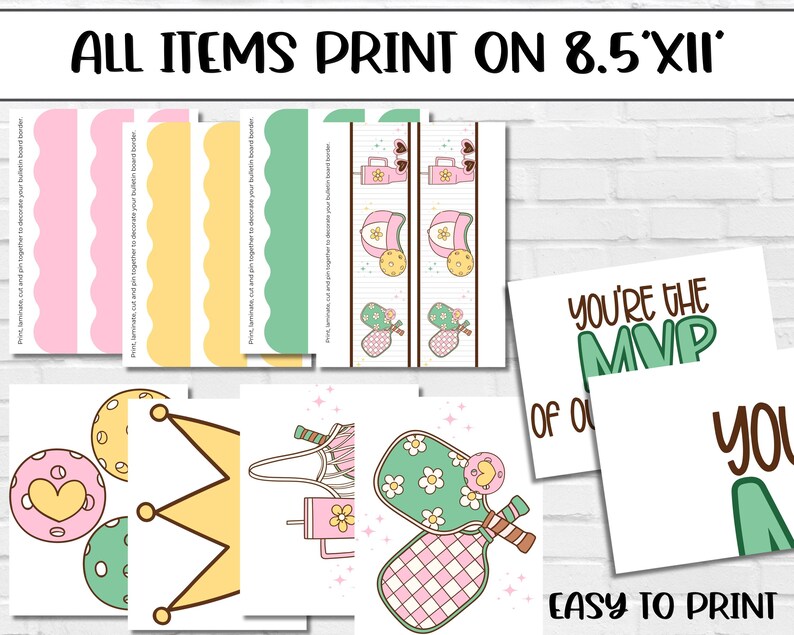 Pickleball Theme Teacher Appreciation Week Kit | Teacher Appreciation ...