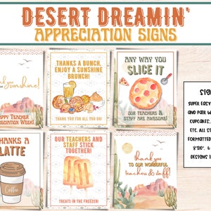 Desert Dreamin' Teacher Appreciation Week Itinerary & Printable Bundle ...