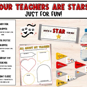 Movie Star Theme Teacher Appreciation Week Printable Editable Bundle ...