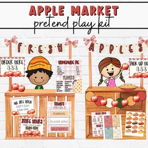 Pretend Play Apple Market Kit for Preschool | Dramatic Play Printable ...
