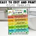 St. Patrick's Spirit Week Editable Itinerary Schedule | Printable DIY ...