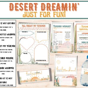Desert Dreamin' Teacher Appreciation Week Itinerary & Printable Bundle ...