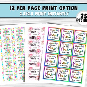 Teacher & School Staff Appreciation Printable Gift Tags | DIY School ...