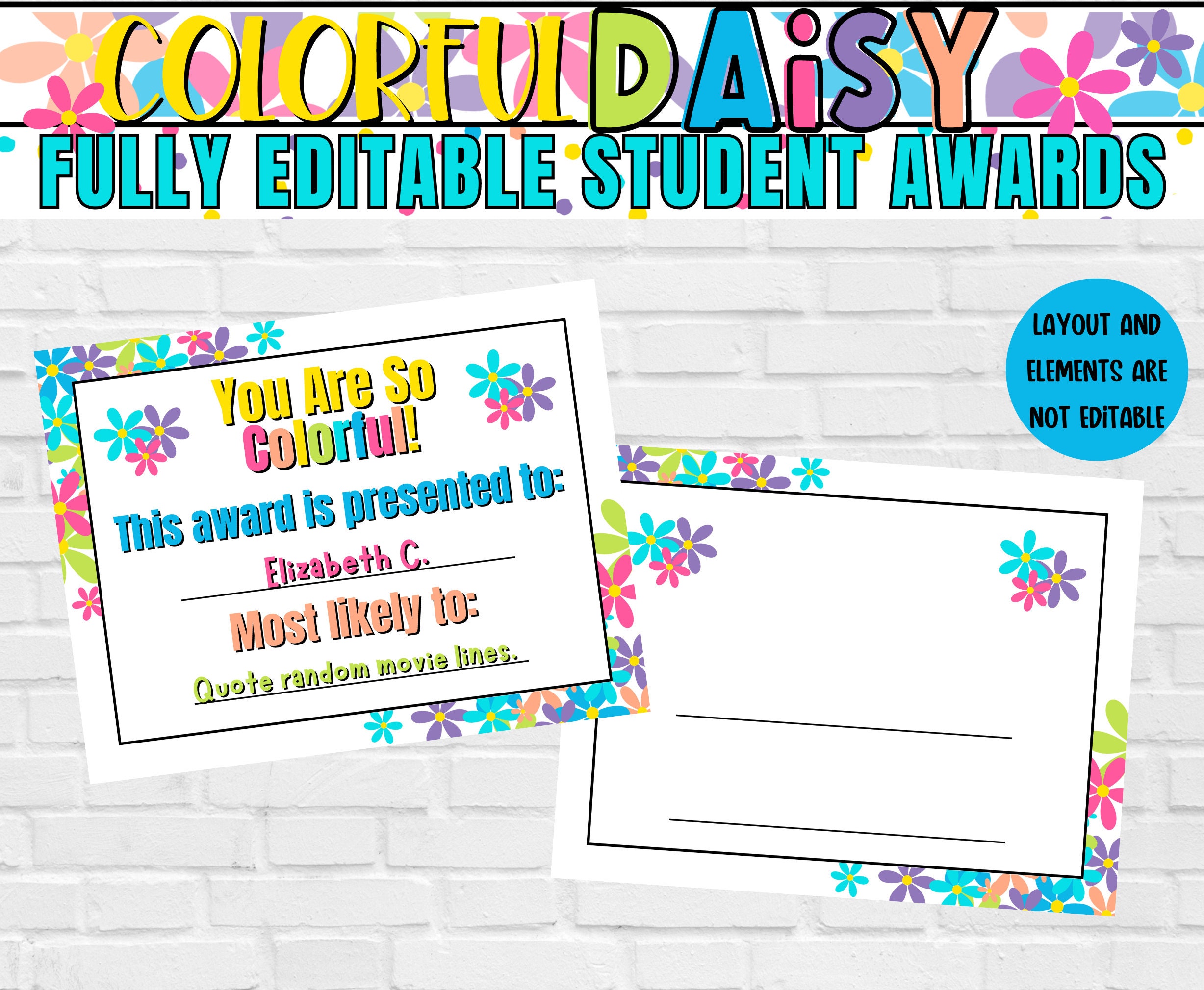 Bright Daisy Summer End of School Year Kit Teacher Kit Preschool ...