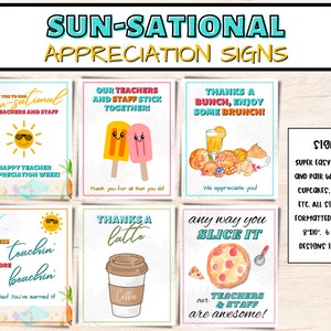 Editable Sun-sational Teacher Appreciation Week Printable Bundle ...