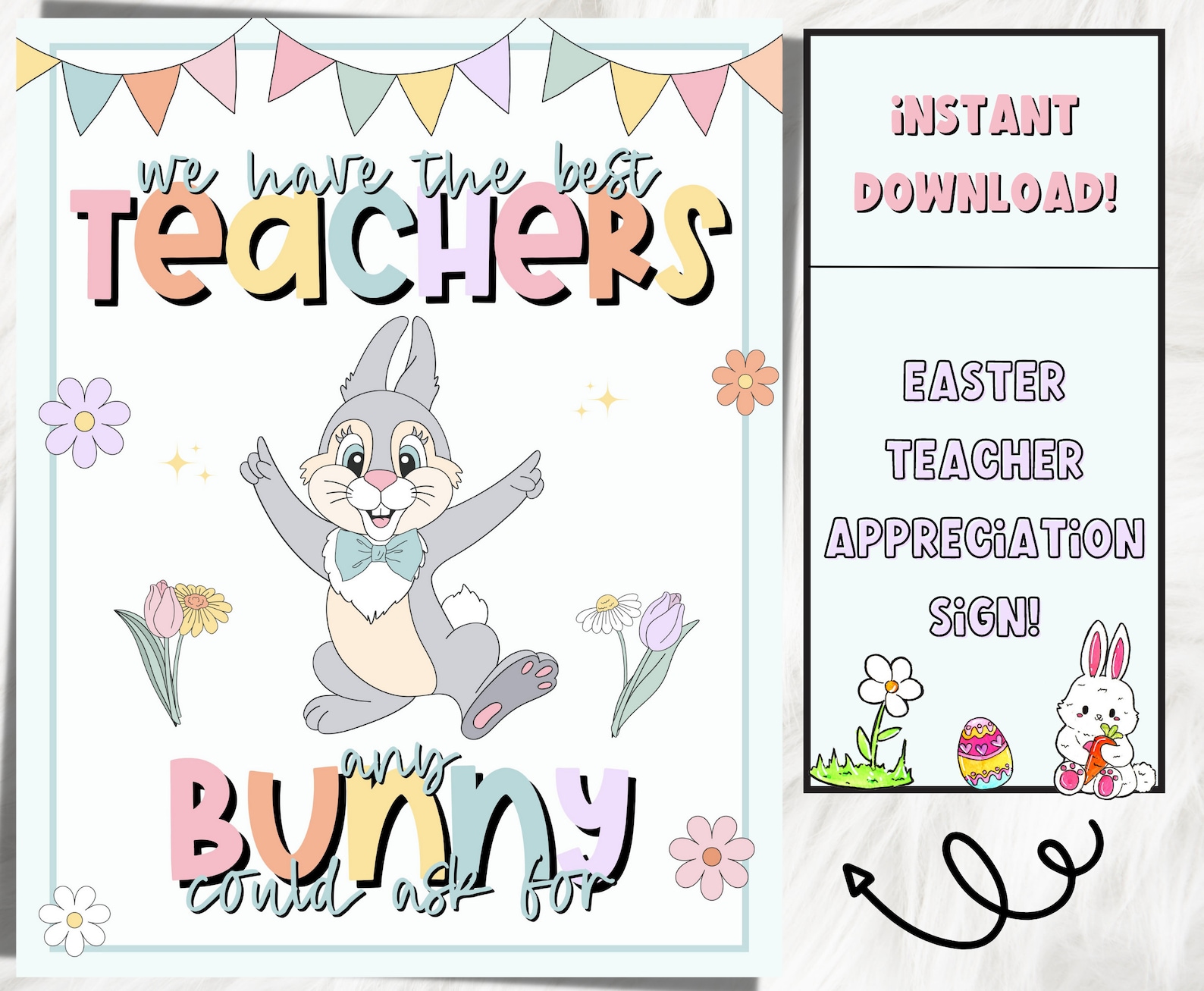 Retro Spring Teacher Appreciation Sign | Thank a Teacher | DIY Teacher ...