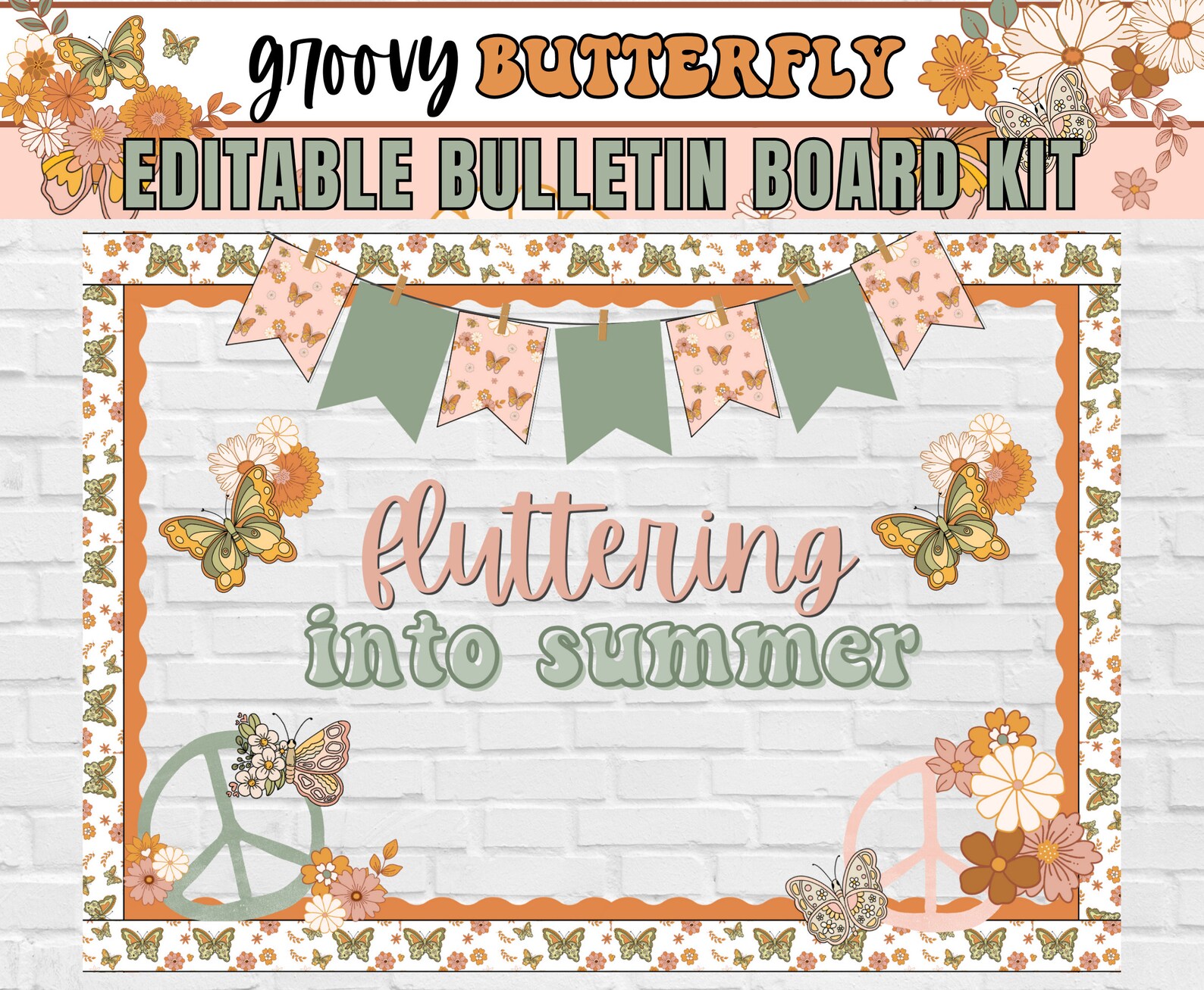 Groovy Butterfly End of School Year Kit Teacher Kit Preschool Diploma ...