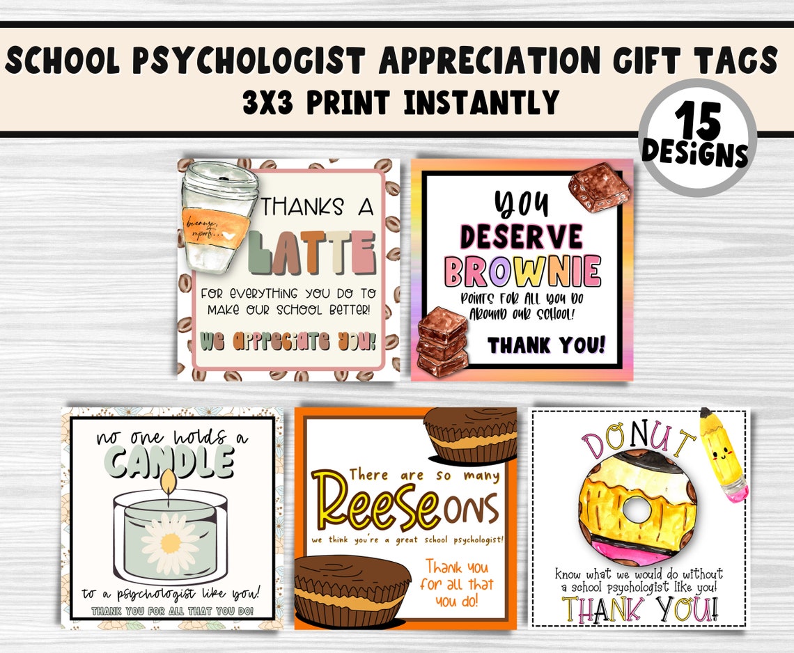 School Psychology Appreciation Printable Gift Tags | National School ...