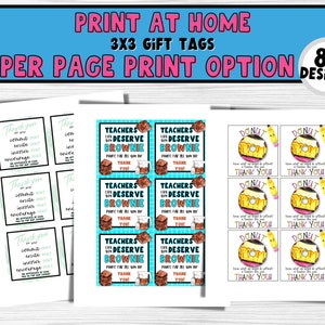 School STAFF & TEACHER Appreciation Gift Tag Bundle Printable Tags for ...