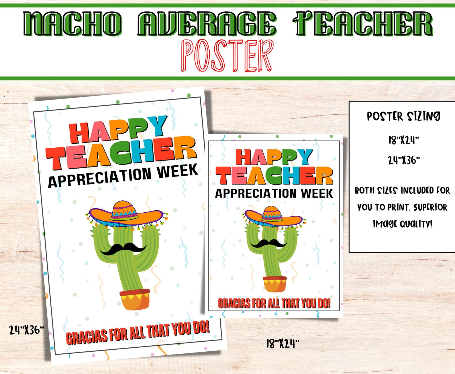 Editable Nacho Average Fiesta Teacher Appreciation Week Printable ...