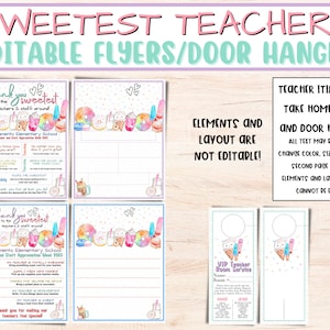 Sweet Treat Themed Teacher Appreciation Week Itinerary & Printable ...