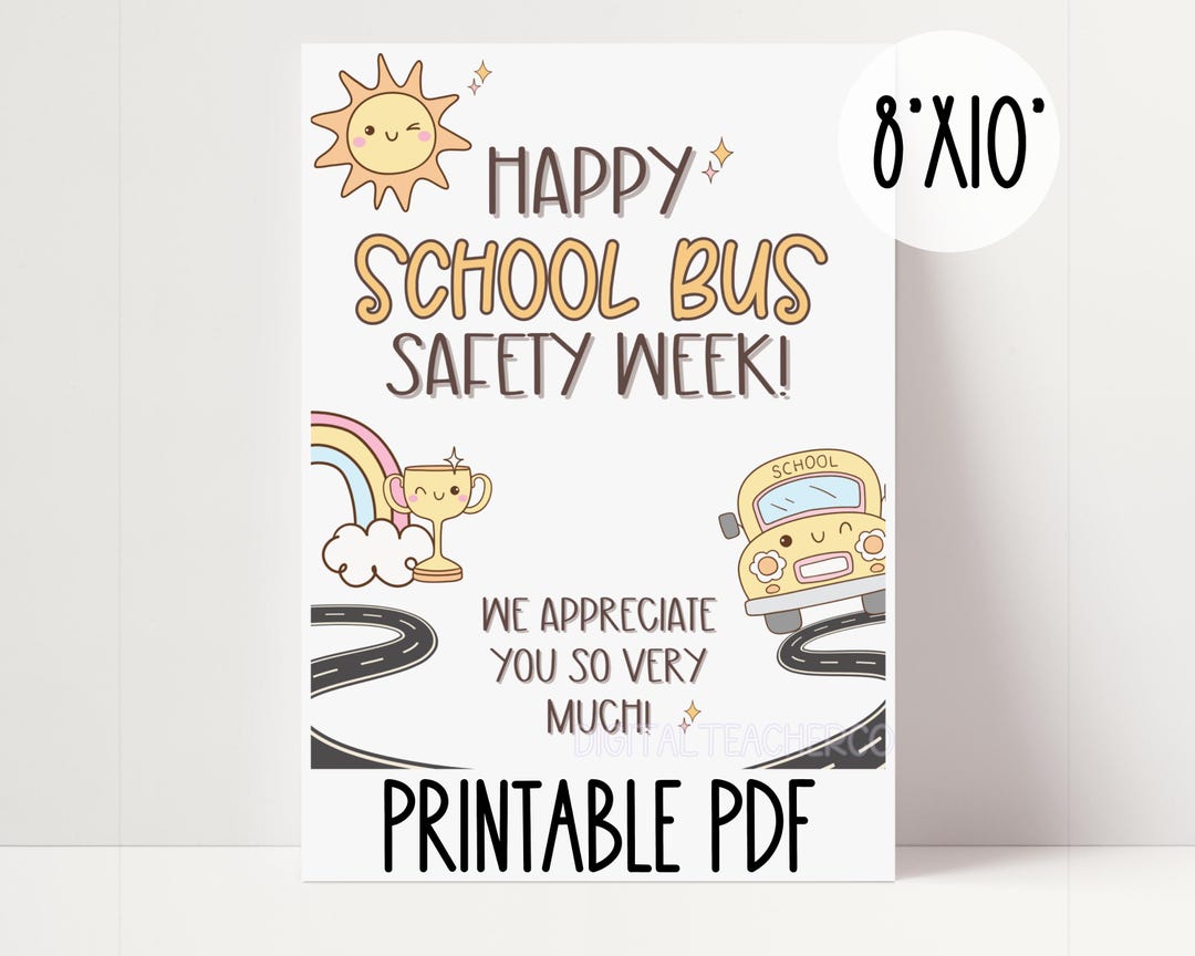 Cute BUS DRIVER Appreciation Donut Sign | Bus Driver Safety Week ...
