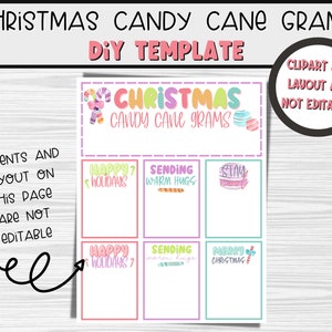 Candy Cane Gram School Fundraiser Flyer for PTA PTO Christmas Events ...