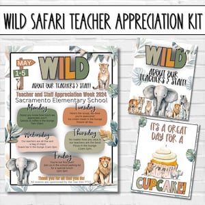 Wild Safari Teacher Appreciation Week Itinerary & Printable Bundle ...