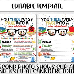 BOOK Theme Teachers Appreciation Week Kit | Teacher Appreciation ...