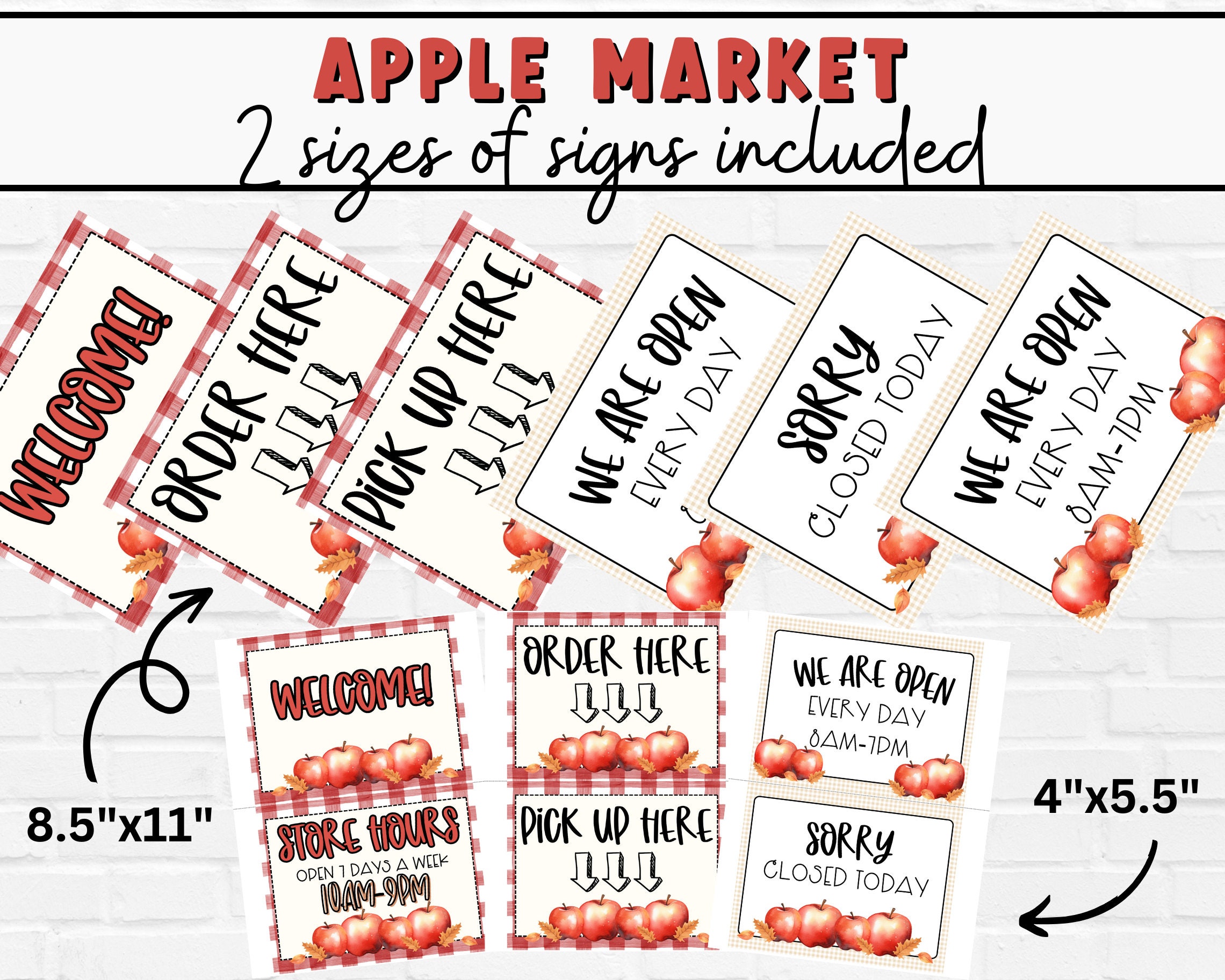Pretend Play Apple Market Kit for Preschool | Dramatic Play Printable ...