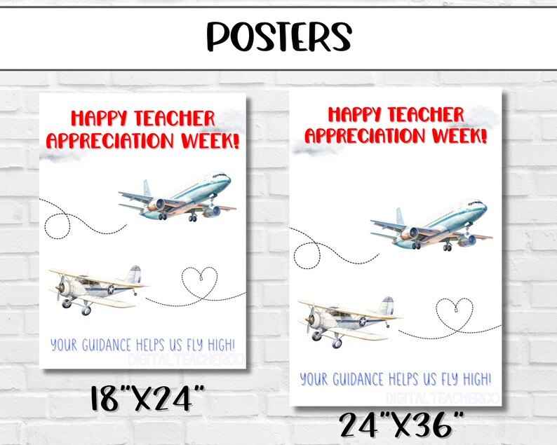 Plane and Travel Theme Teacher Appreciation Week Kit | Teacher ...