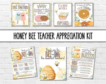 Sweet as Can BEE Teacher Appreciation Week Itinerary Template - Etsy
