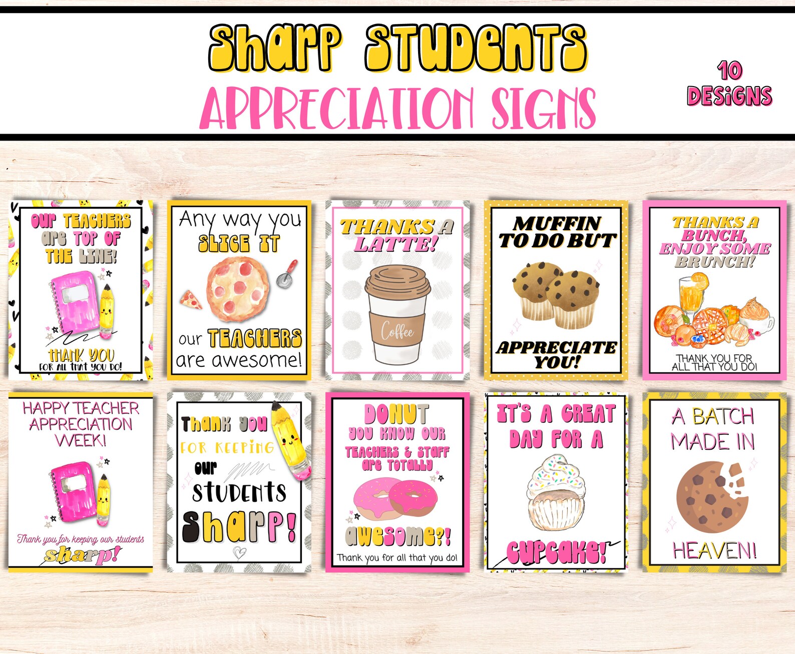 Sharp Students Teacher Appreciation Week Printable Editable Bundle ...