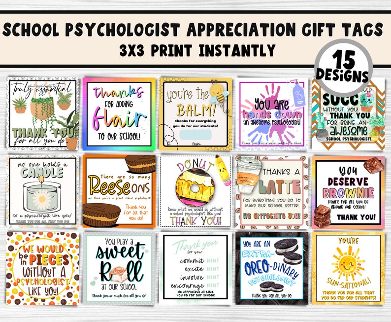 School Psychology Appreciation Printable Gift Tags | National School ...