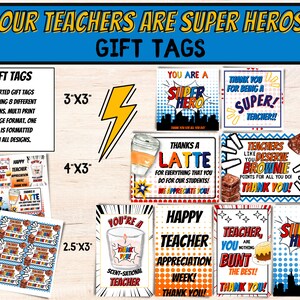Teacher Appreciation Week Printable Editable Super Hero Comic Bundle ...