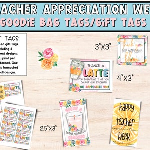 Teacher Appreciation Week Printable Editable Floral Grow Bloom Mini ...