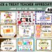 Snack & Candy TEACHER APPRECIATION Printable Tags | Large Size 4"x3 ...