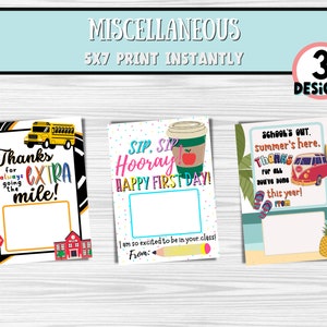 Seasonal Teacher Gift Card Holder Bundle | Easy Teacher Gift - Etsy