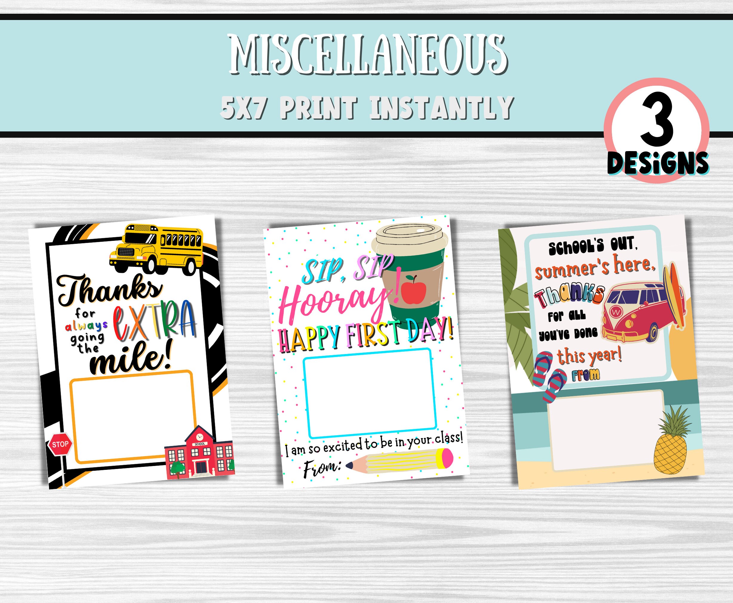 Seasonal Teacher Gift Card Holder Bundle | Easy Teacher Gift - Etsy