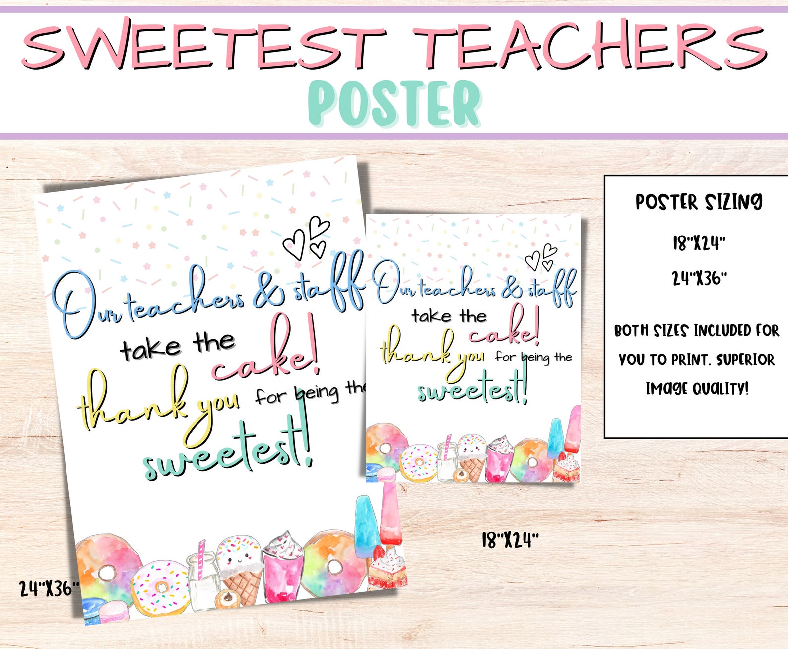 Sweet Treat Themed Teacher Appreciation Week Itinerary & Printable ...