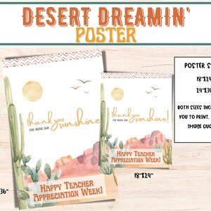 Desert Dreamin' Teacher Appreciation Week Itinerary & Printable Bundle ...