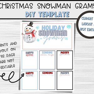 Snowman Gram School Fundraiser Flyer for PTA PTO Christmas Events ...
