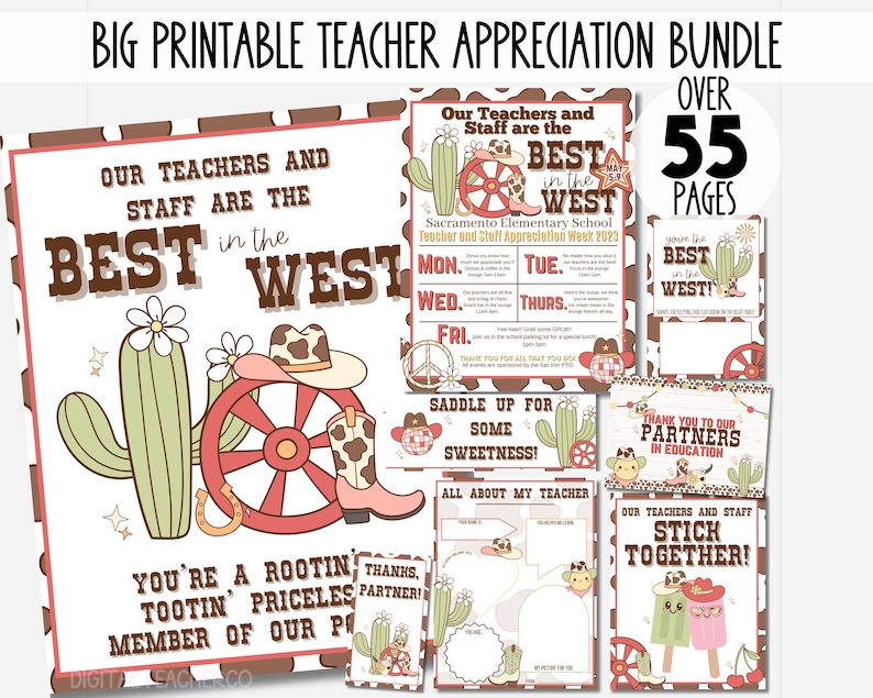 Western Teacher Appreciation Week Kit | Teacher Appreciation Week ...