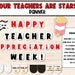 Movie Star Theme Teacher Appreciation Week Printable Editable Bundle ...