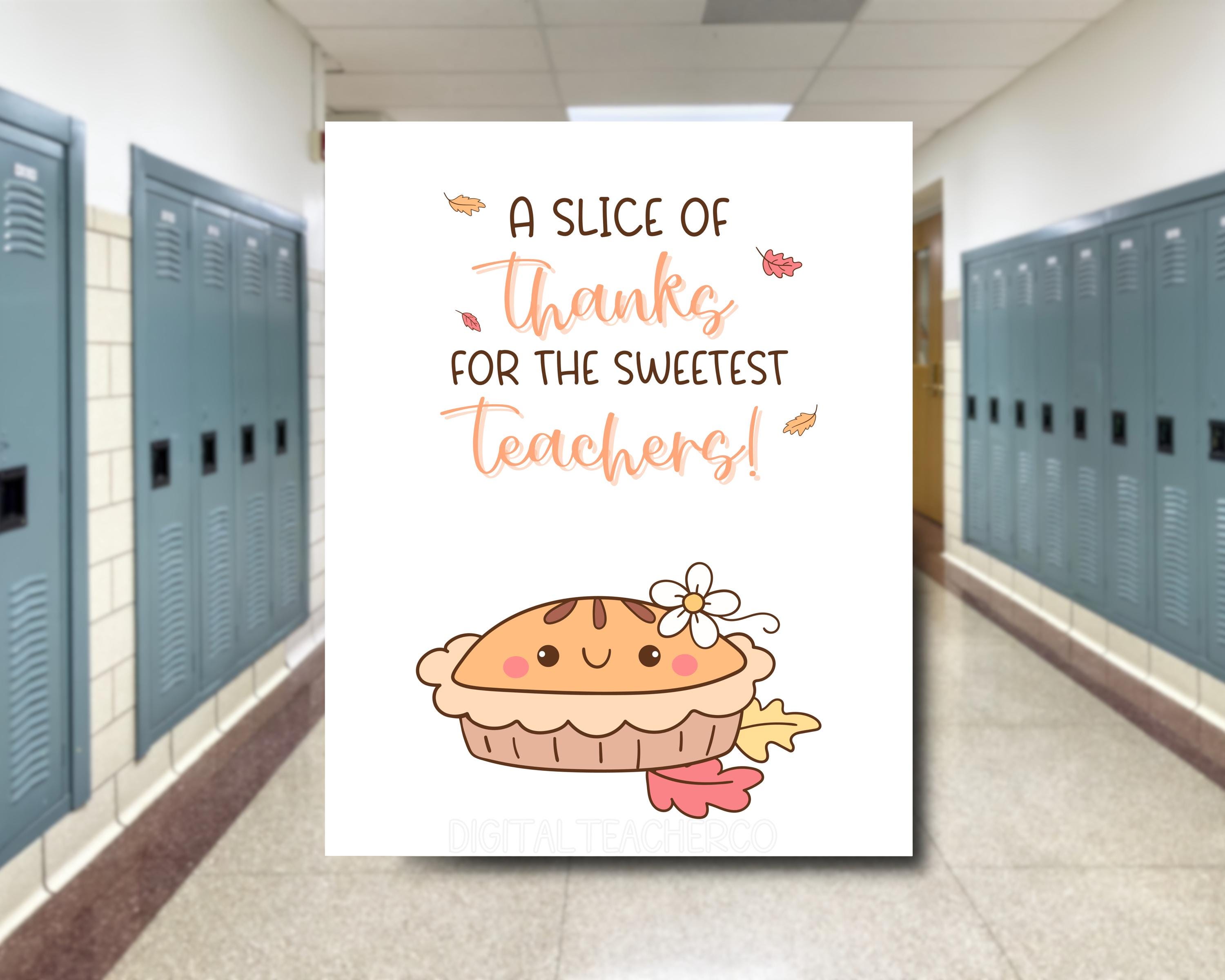 FALL Pie Teacher Appreciation Sign 8"x10" | Printable PDF | DIY Teacher ...