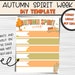 Autumn School Spirit Week Schedule Fall Flyer Fundraiser for PTO/PTA ...