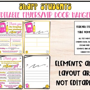 Sharp Students Teacher Appreciation Editable Itinerary and Student ...