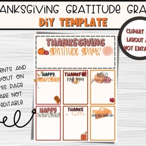 Gratitude Gram School Fundraiser Flyer for PTA PTO Thanksgiving Events ...