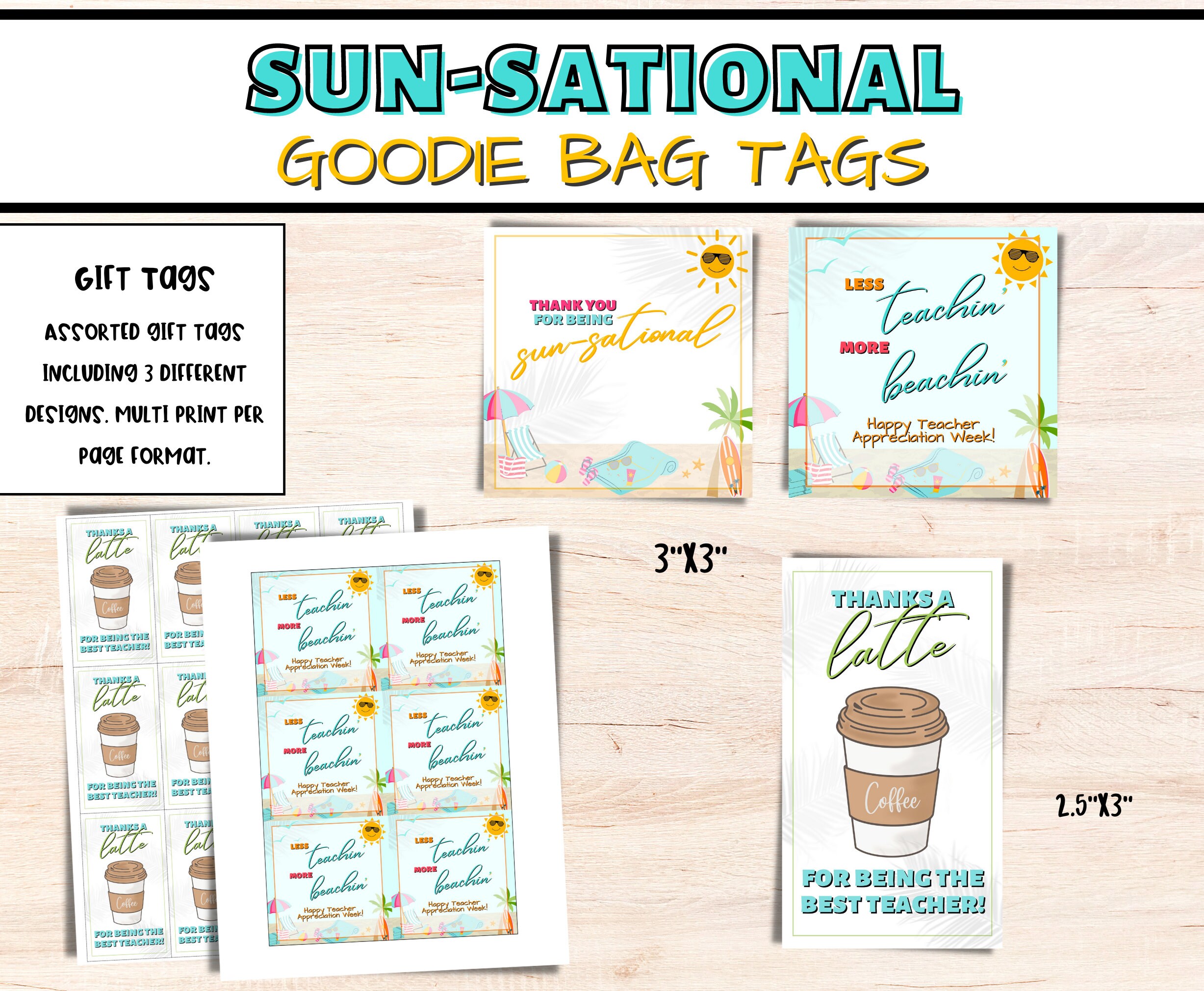 Editable Sun-sational Teacher Appreciation Week Printable Bundle ...