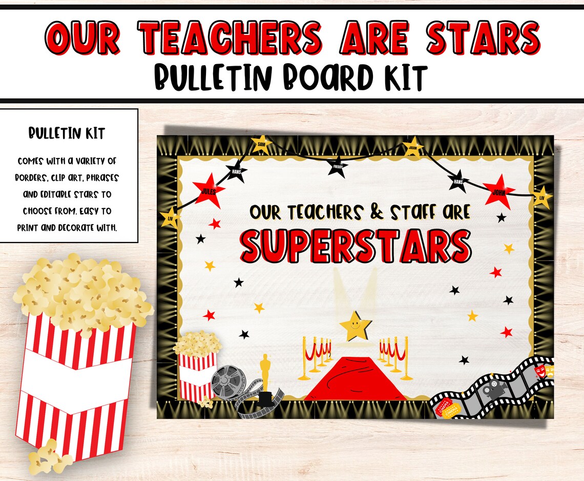 Movie Star Theme Teacher Appreciation Week Printable Editable Bundle ...