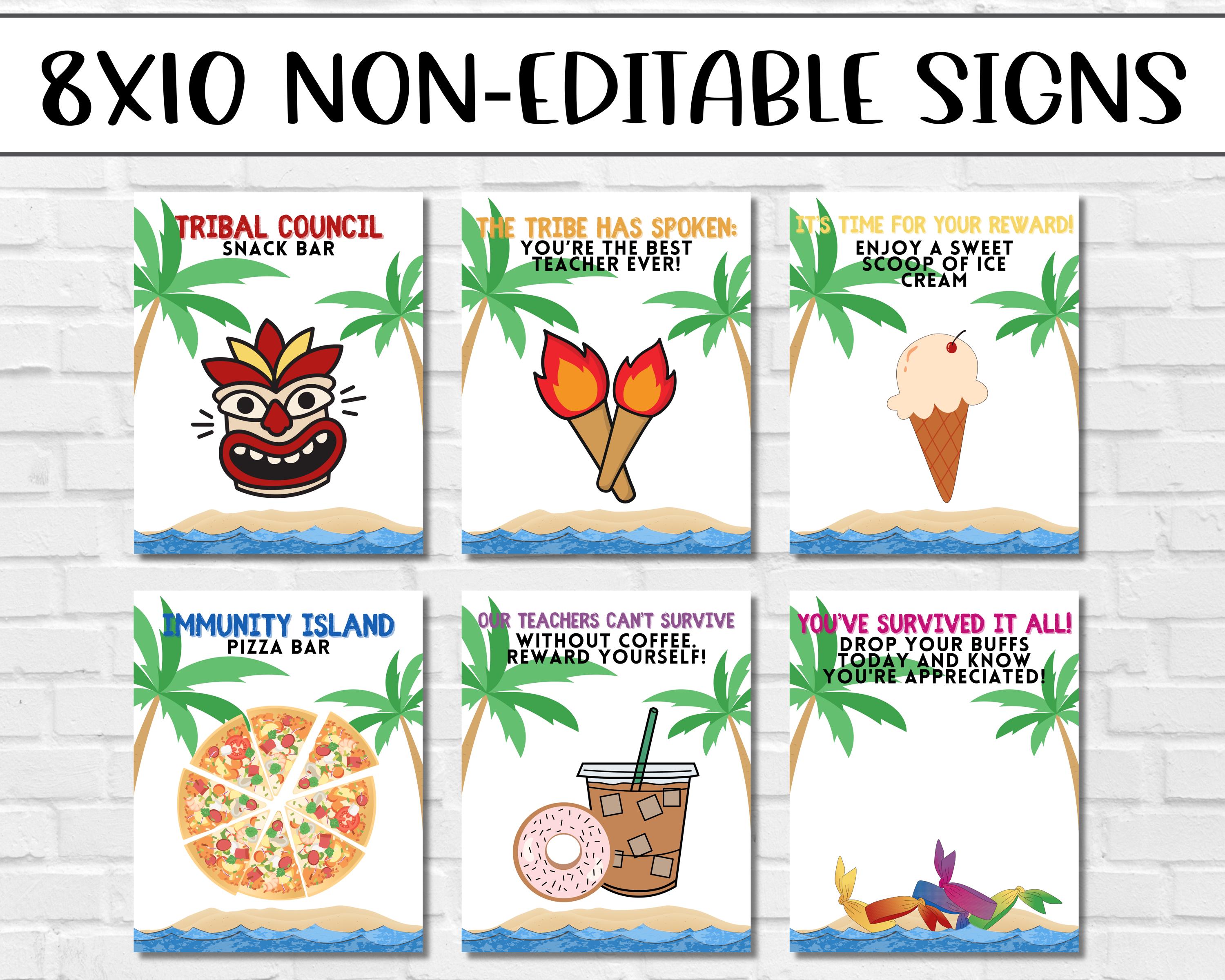 Survivor and Tropical Theme Teacher Appreciation Week Kit | Teacher ...