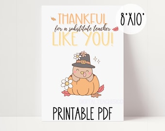 Substitute Teacher and Appreciation Sign Bundle | Thank a Substitute ...