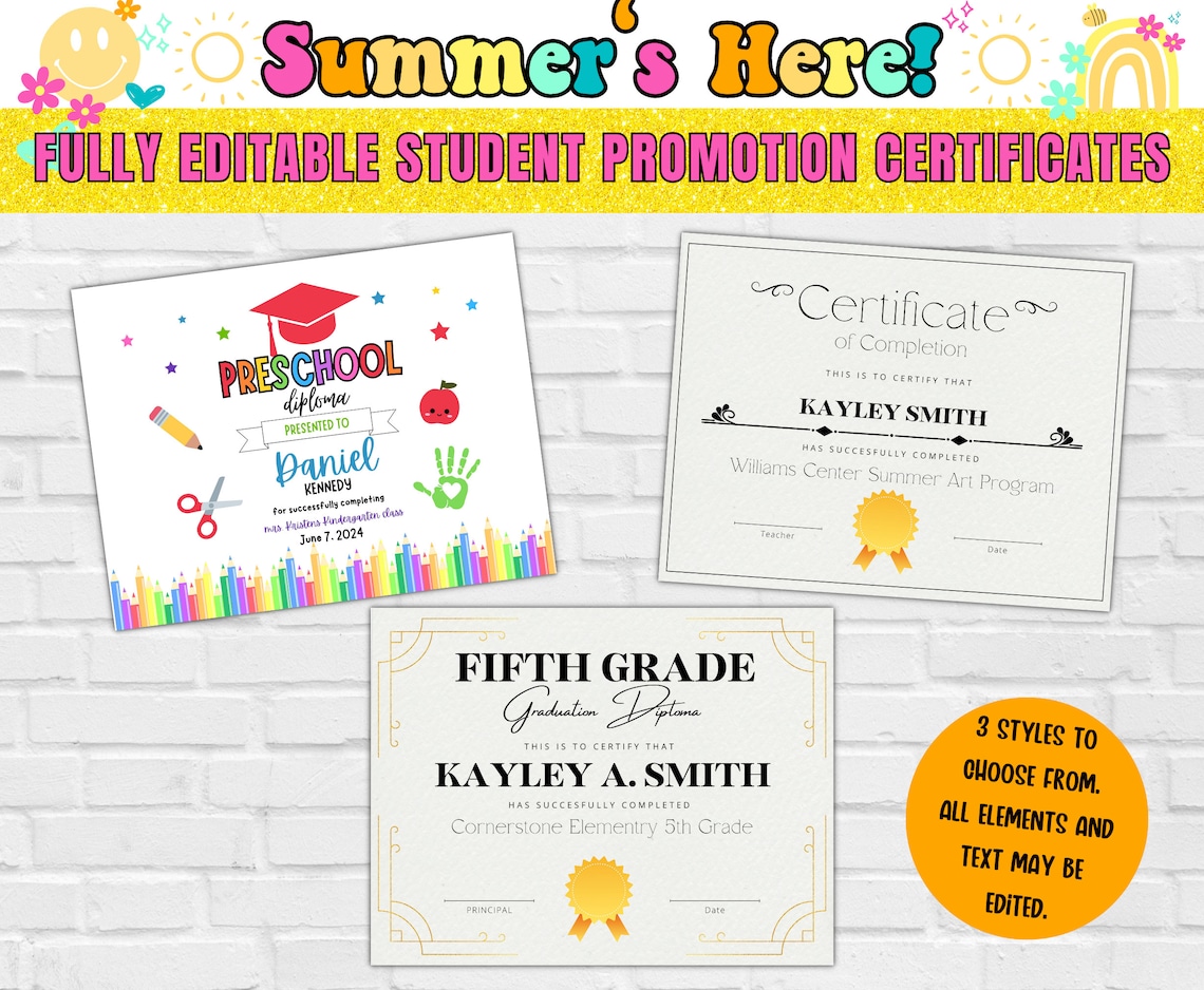 Bright Summer End of School Year Kit Teacher Kit Preschool - Etsy