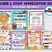 Staff Appreciation Sign Bundle of 20 Designs Coffee, Lunch, Muffin ...