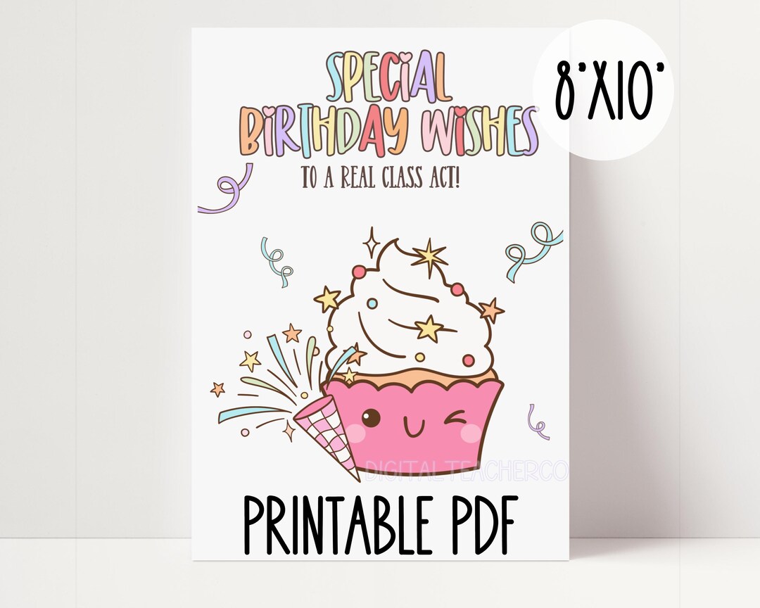 Special Happy Birthday Treat Sign for Teacher | Teacher Appreciation ...