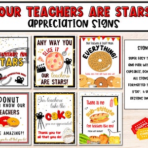 Movie Star Theme Teacher Appreciation Week Printable Editable Bundle ...