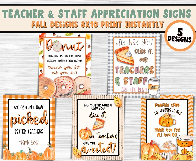 Sweet Treats Bundle Teacher Appreciation, 5 Designs for Staff ...