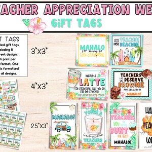 Mahalo Teacher Appreciation Week Printable Editable Hawaiian Theme ...