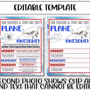 Plane and Travel Theme Teacher Appreciation Week Kit | Teacher ...