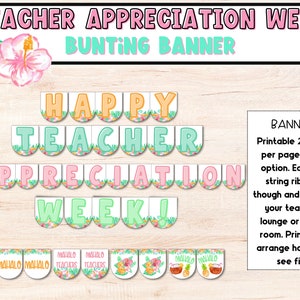 Mahalo Teacher Appreciation Week Printable Editable Hawaiian Theme ...
